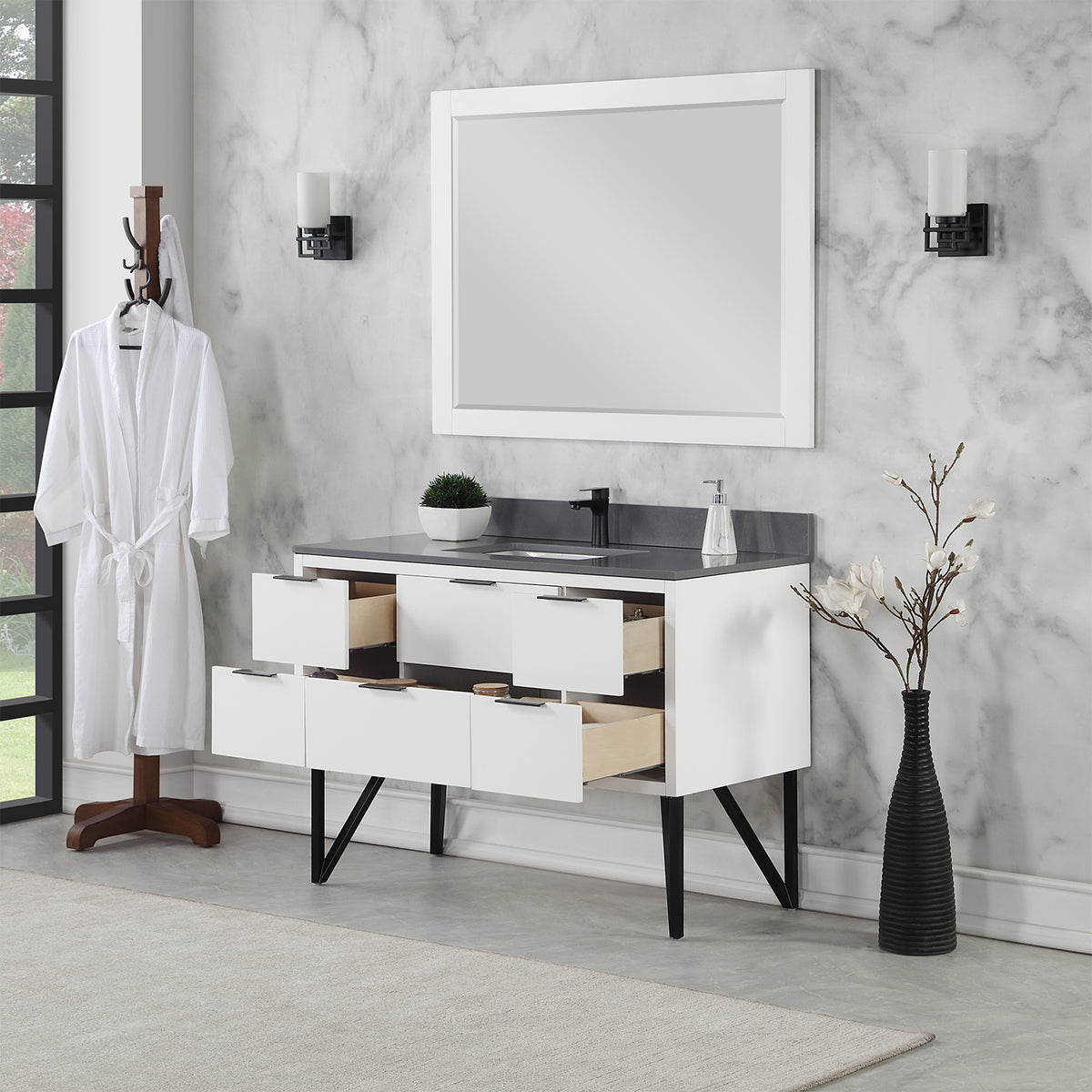 Helios 48" single vanity with top – Altair Design USA