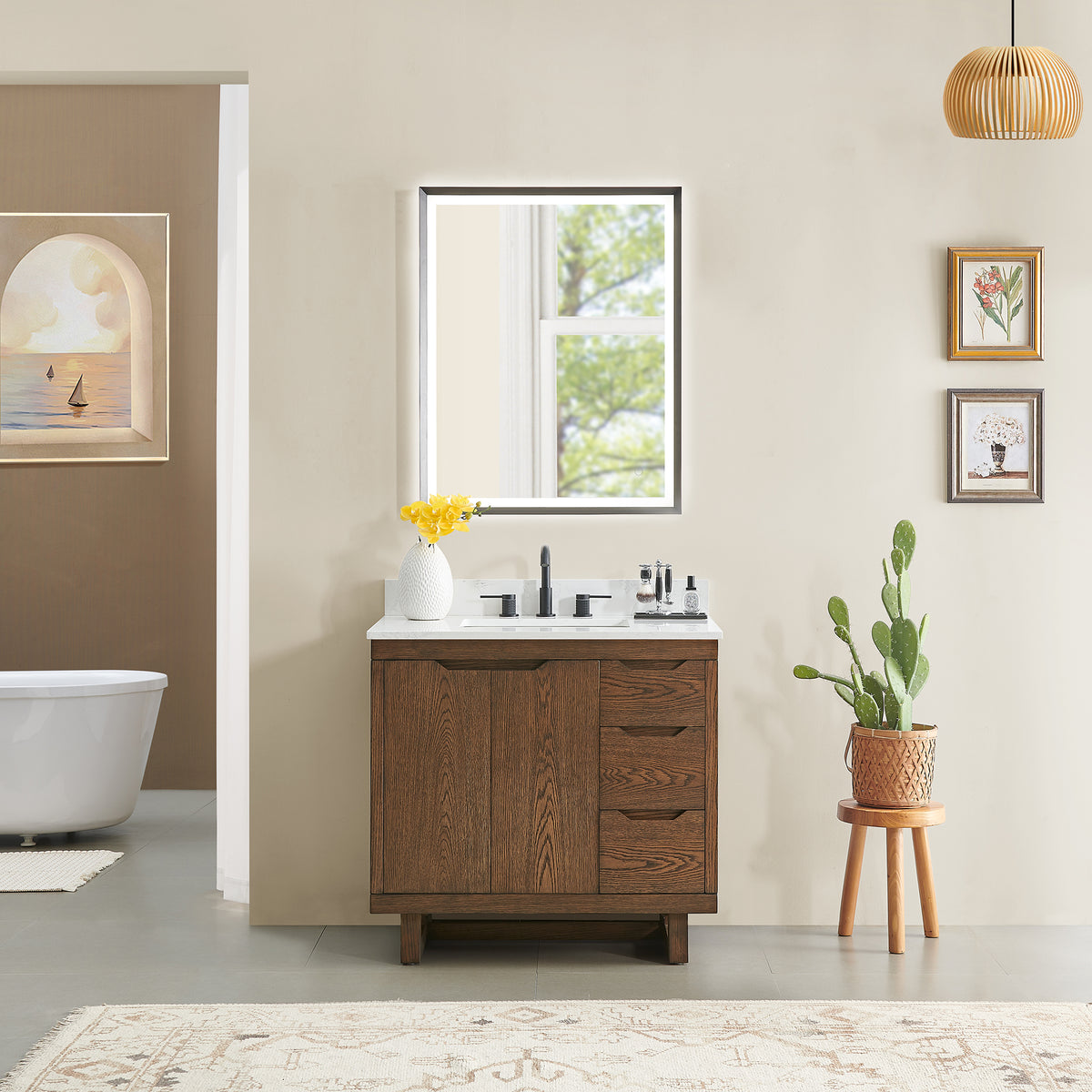 Mowry 36"/48"/60"/72" single/double vanity with top – Altair Design USA