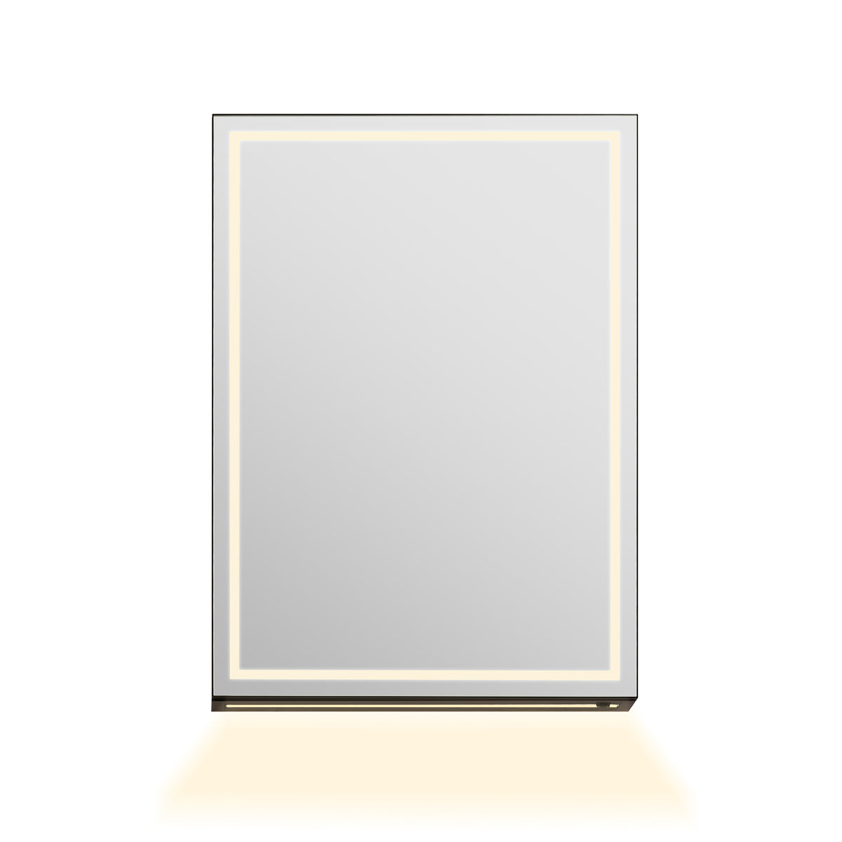 Hesili Rectangular Frameless Surface-Mount LED Lighted Bathroom Mirror ...